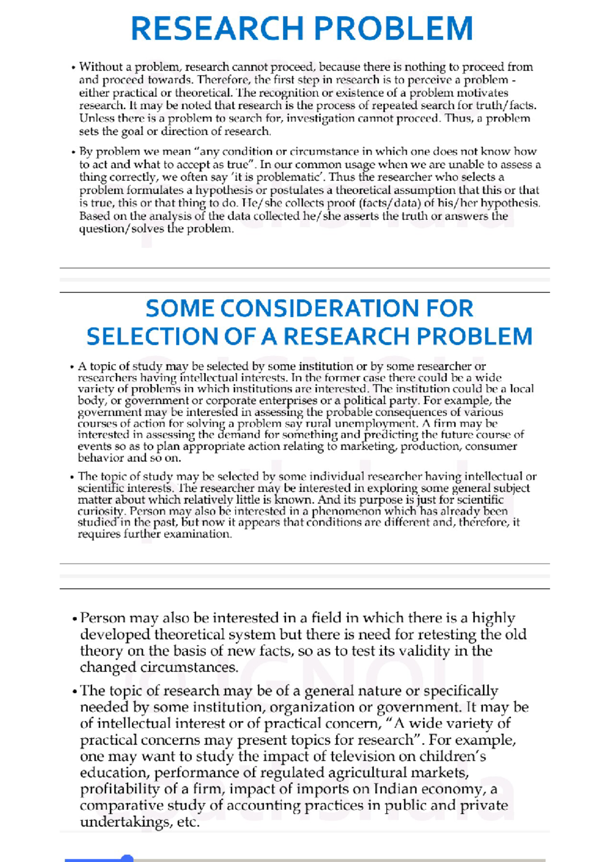 Research problem - Lecture notes - Financial Markets&Services - Studocu