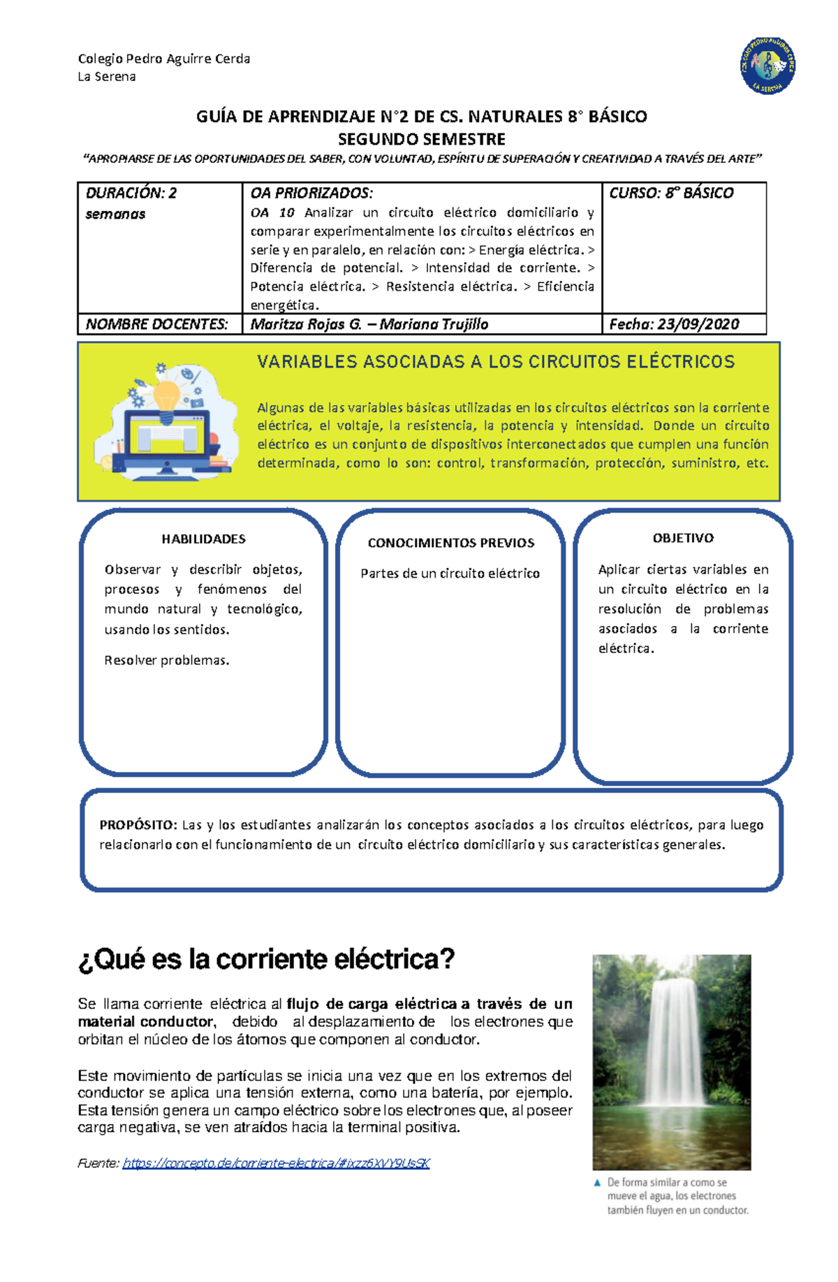 GUÍA N°2 CS. Naturales 8° B 2° Semestre - Warning: TT: undefined function: 32 Warning: TT ...