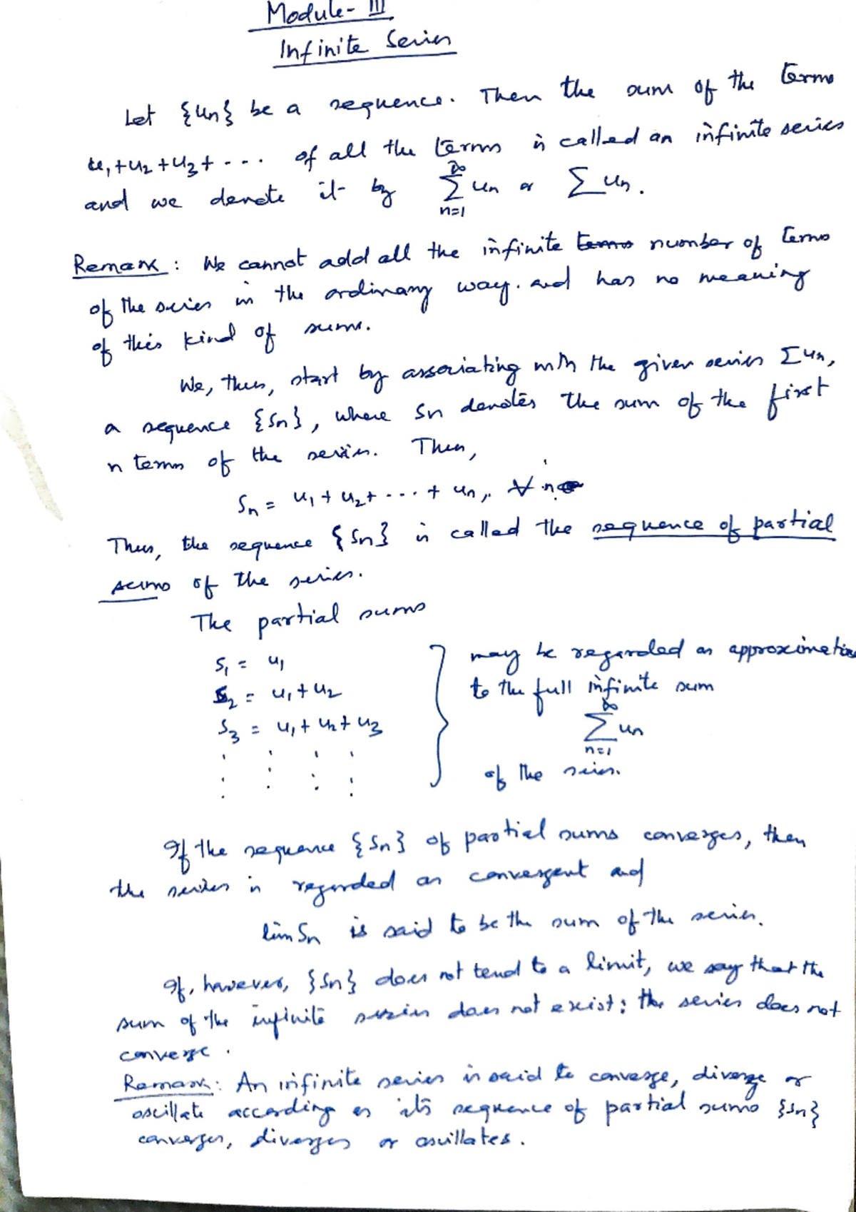 Complete Module-III - Infinite series - computer science engineering ...