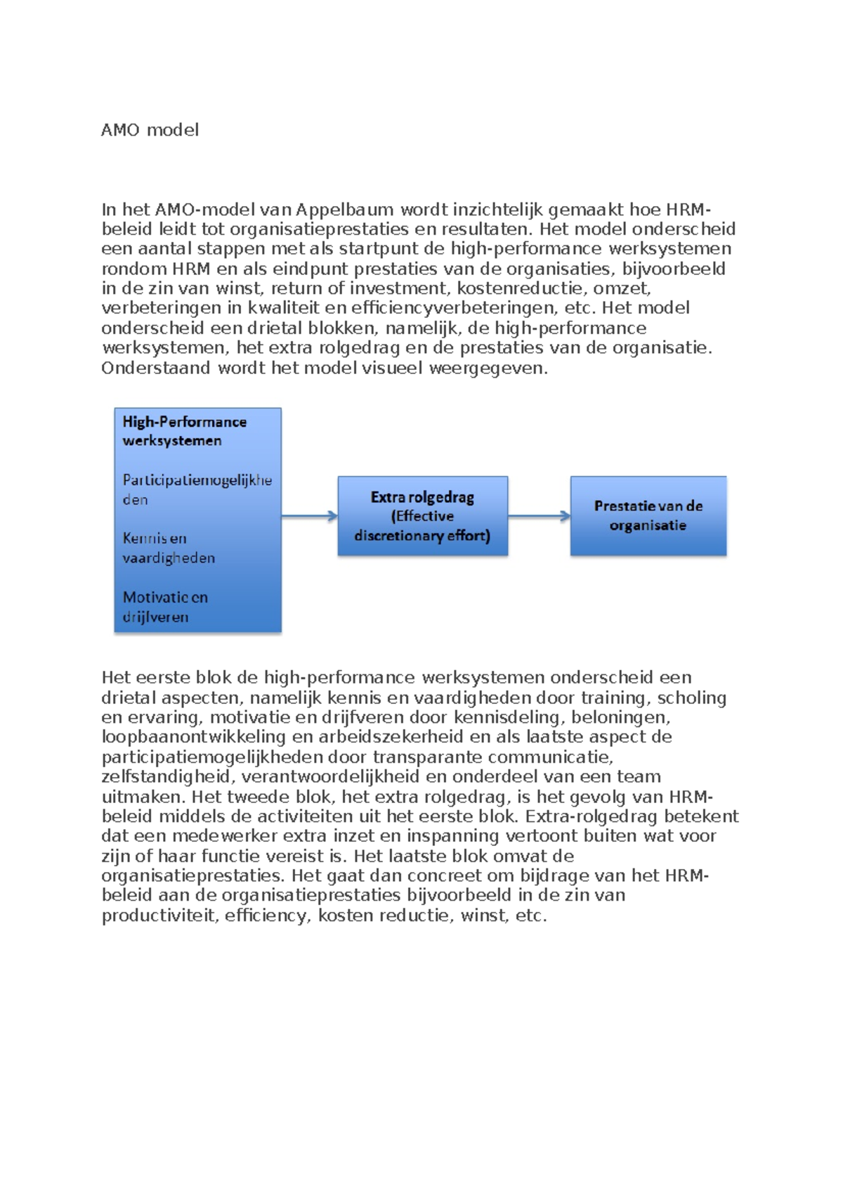 AMO model - AMO model In het AMO-model van Appelbaum wordt inzichtelijk ...