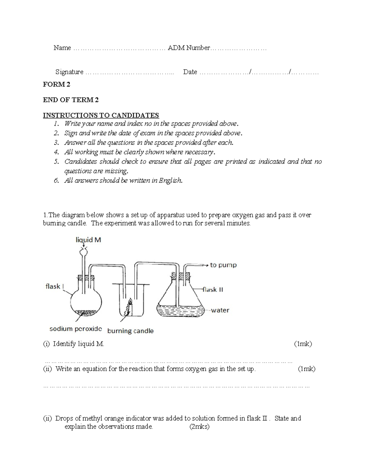 Chemistry-F2T2-QS - Good course summary - Name ...