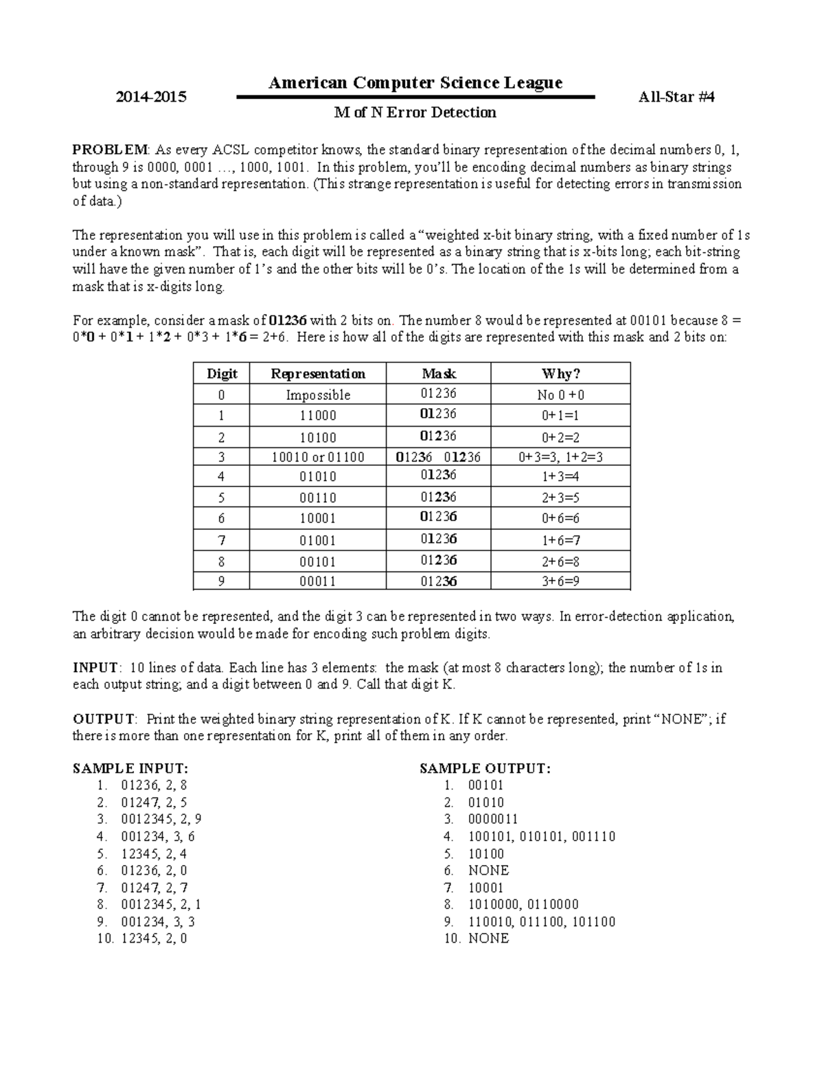 1415 AS4 detect - Assignment sheet for more coding practice - 2014 ...