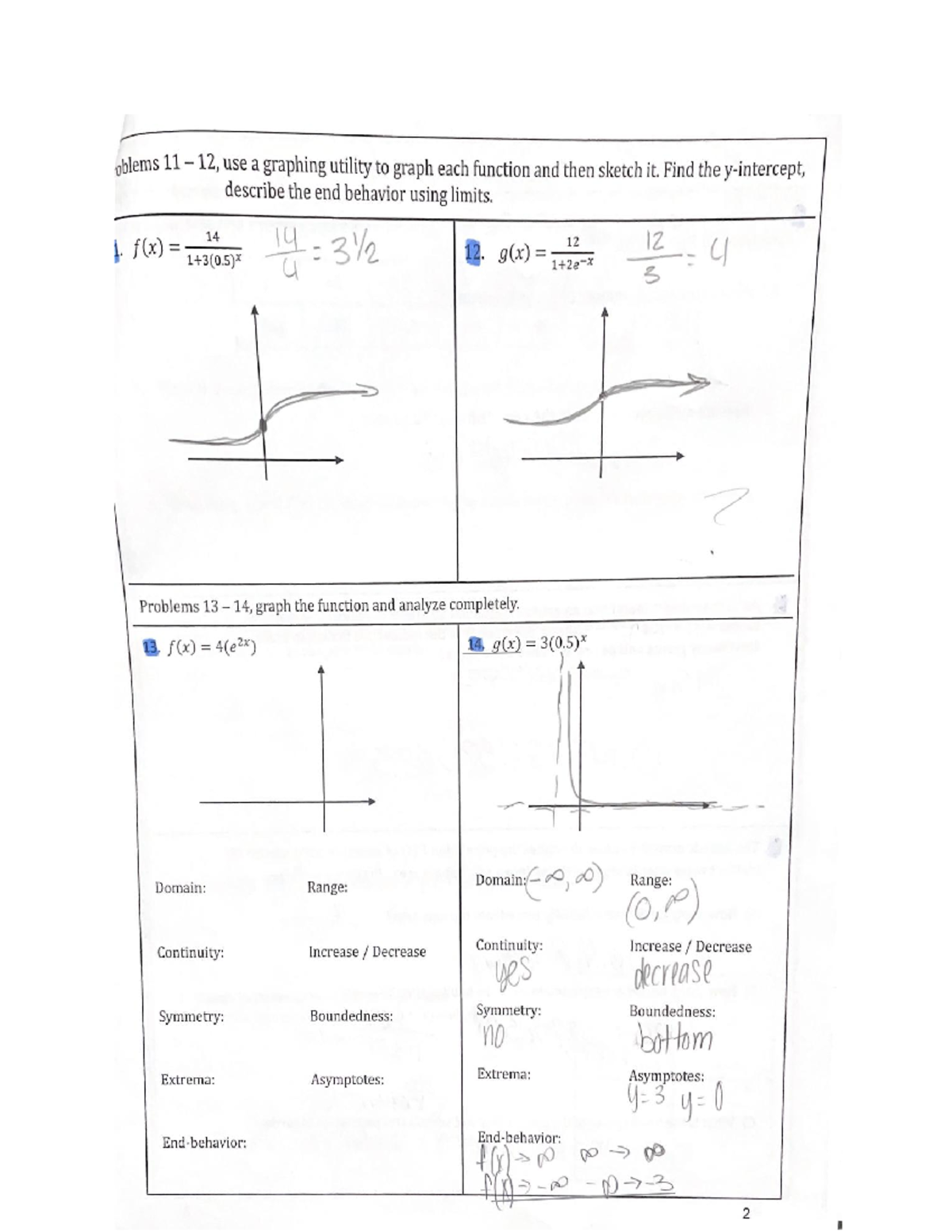 Exponential and Logistics Functions Homework - MTH 130 - Studocu