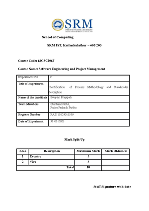 6 - SEPM LAB EXPERIMENTS - Software Engineering And Project Management ...