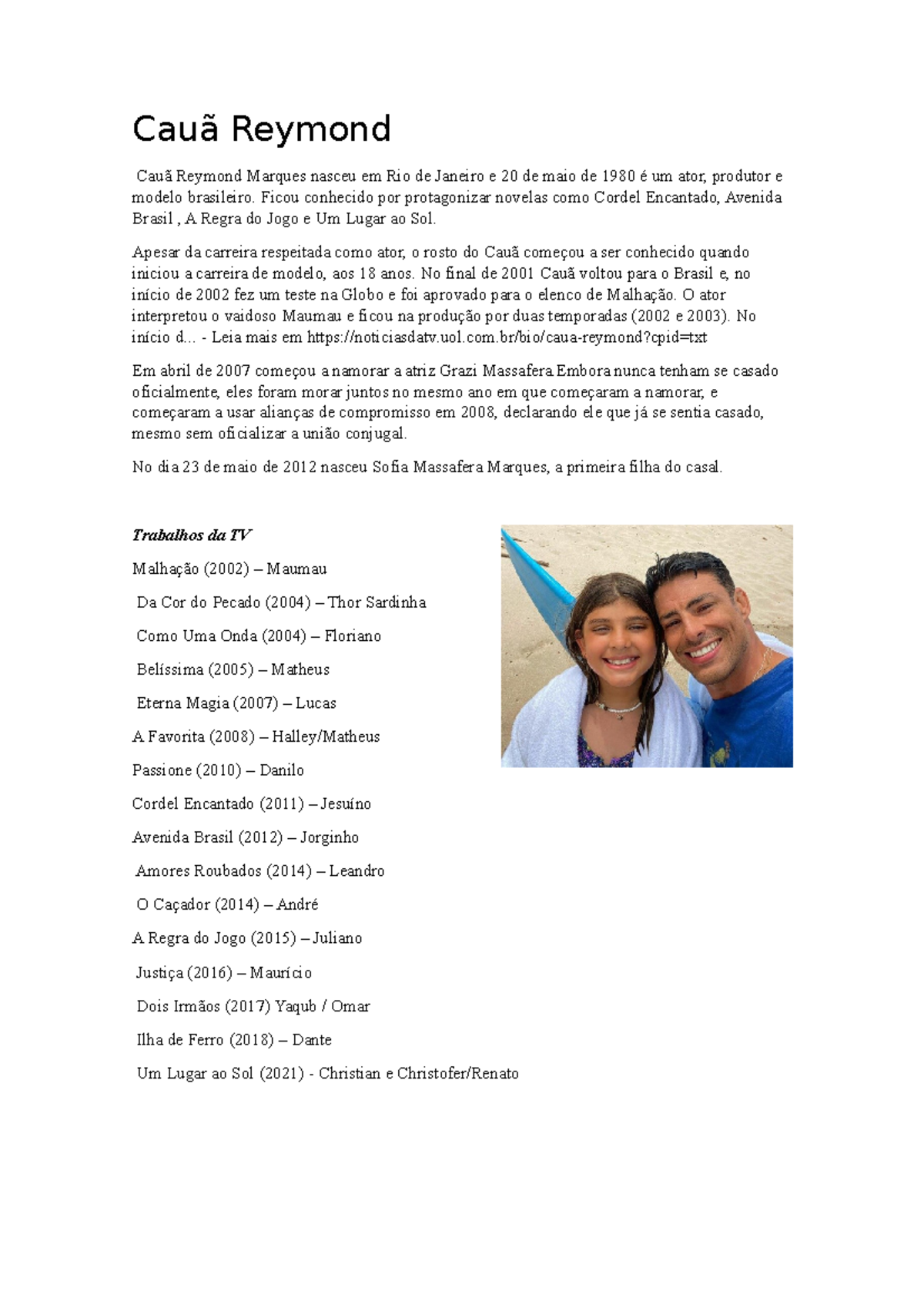 Cauã Reymond - Hola - Cauã Reymond Cauã Reymond Marques nasceu em Rio ...