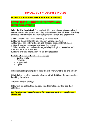Study Guide test 3 spring 2022 - **Biochemistry II Exam 3 STUDY GUIDE ...