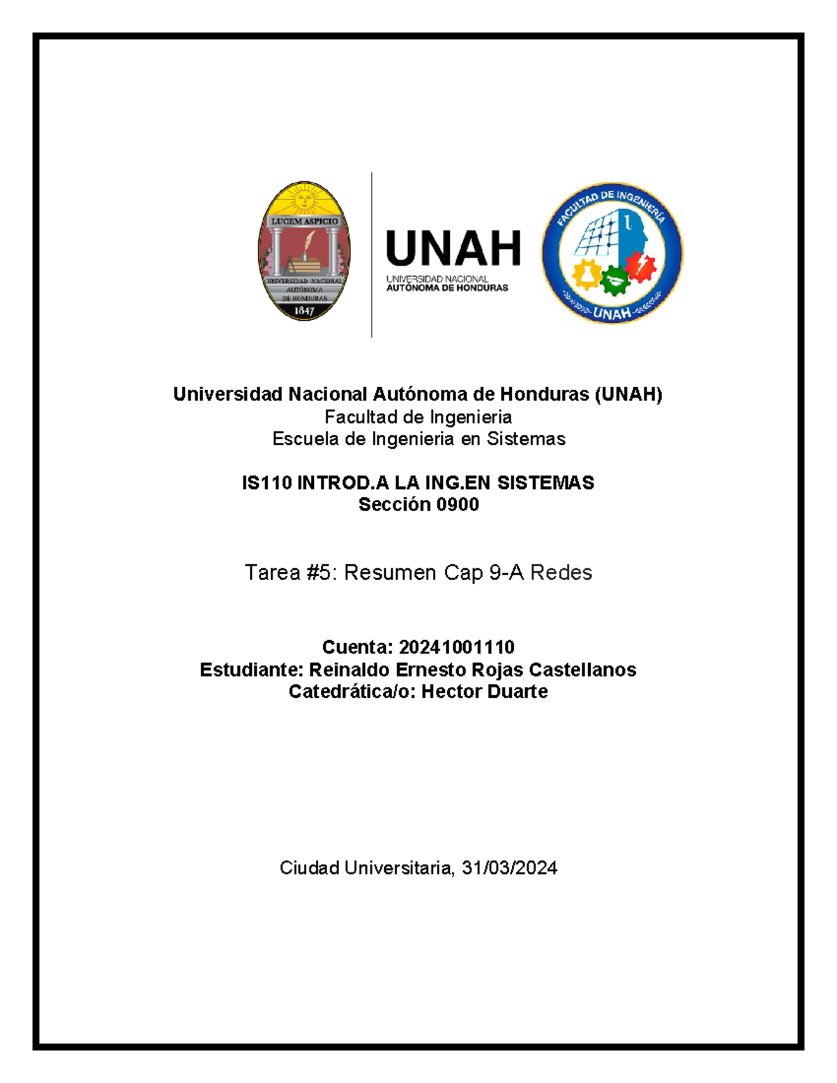 Tarea 7 Resumen Cap 10 A Reinaldo Rojas - Universidad Nacional Autónoma ...