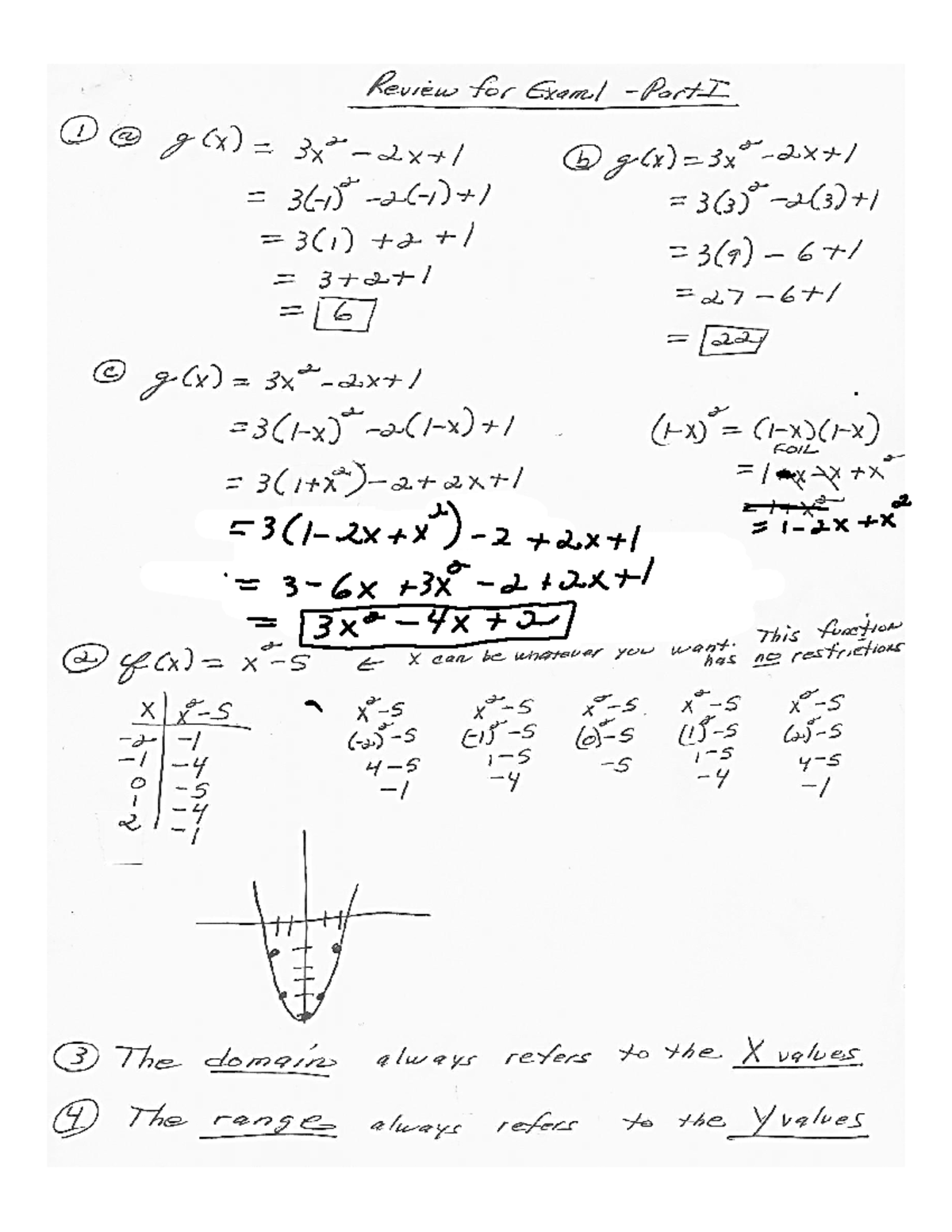MTH 130 Solutions for Review for Test 1 - Part 1 - MTH 130 - Studocu