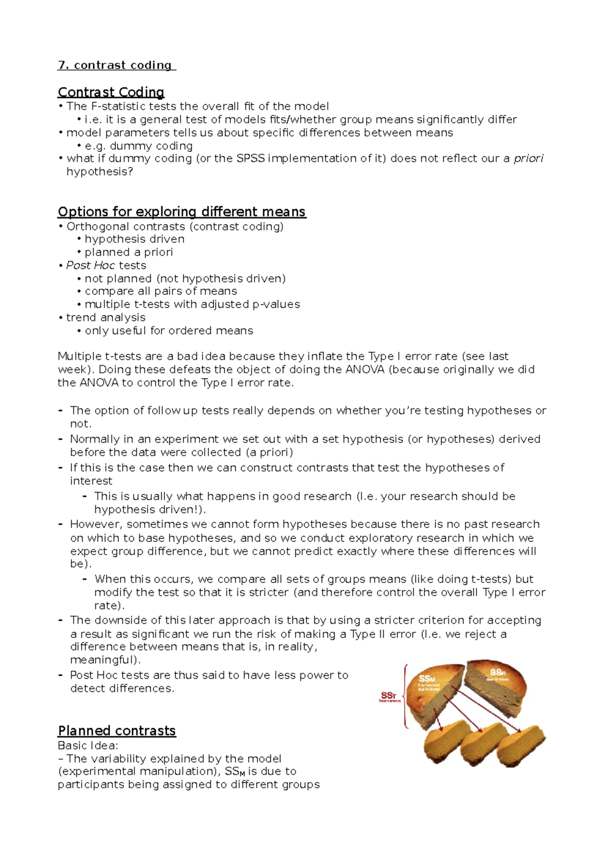 7. contrast coding - Lecture notes 7 - 7. contrast coding Contrast ...