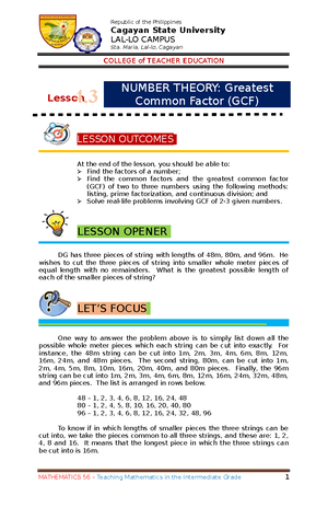 Grade 9-10 Mathematics and Science BOW - PAGULAYAN CHRISTIAN ACADEMY ...