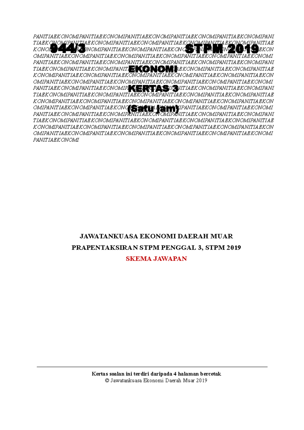 (19) skema Perc STPM sem 3 2019 terkini - - Studocu