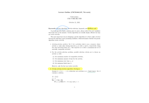 1- intro - algorithms, correctness - LectureOutline(CSCI3160-21F Week 1) CAILeizhen CSE-CUHK-HK ...