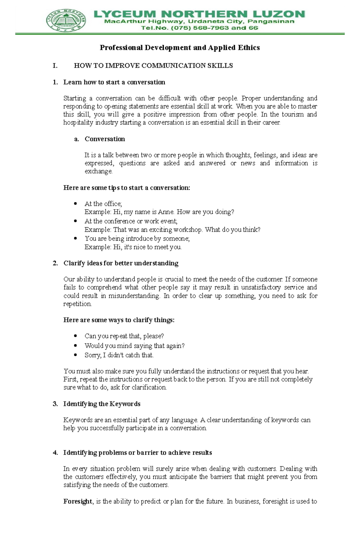 Outline - For mechanical - Professional Development and Applied Ethics ...