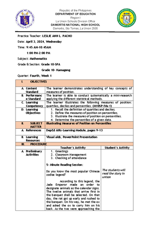 Lesson Plan Grade 7 Mathematics- Basic Geometric Constructions ...