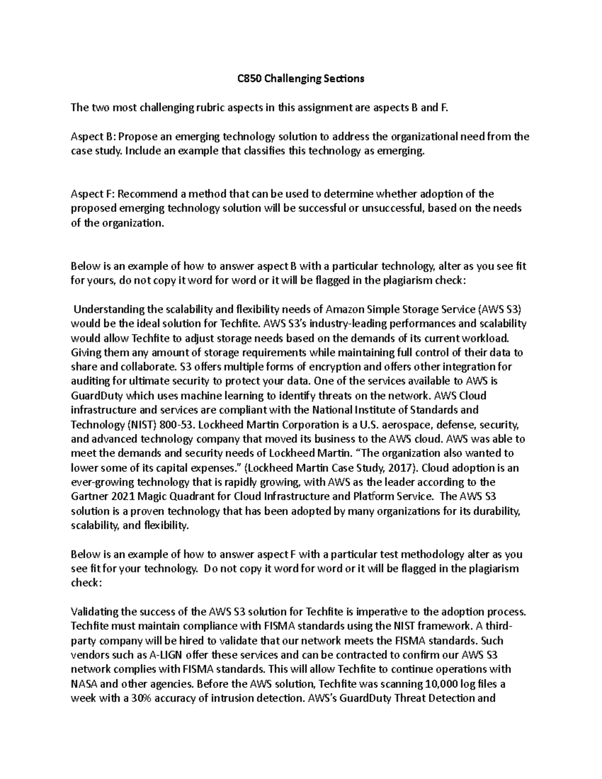 C850 Emerging Technology Challenging Sections - ITEC 2950 - WGU - Studocu