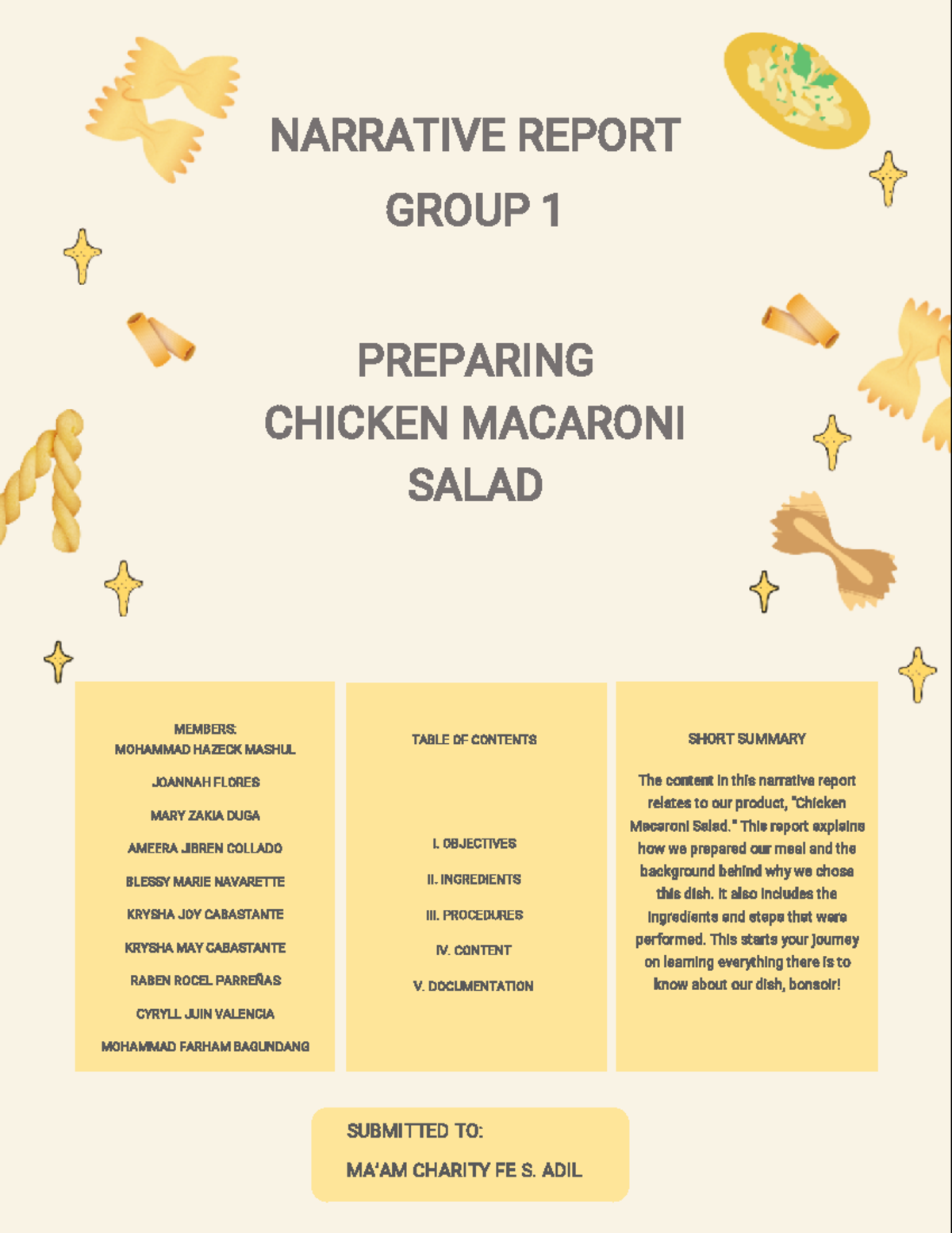 Narrative- Report-G1 - I need it in my studies - NARRATIVE REPORT GROUP ...