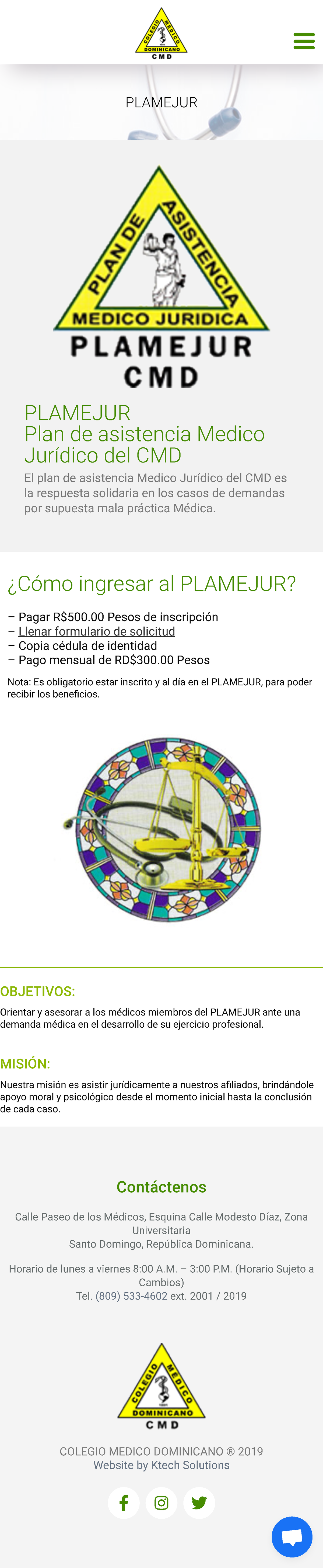 Plamejur - Colegio Médico Dominicano - PLAMEJUR PLAMEJUR Plan de ...