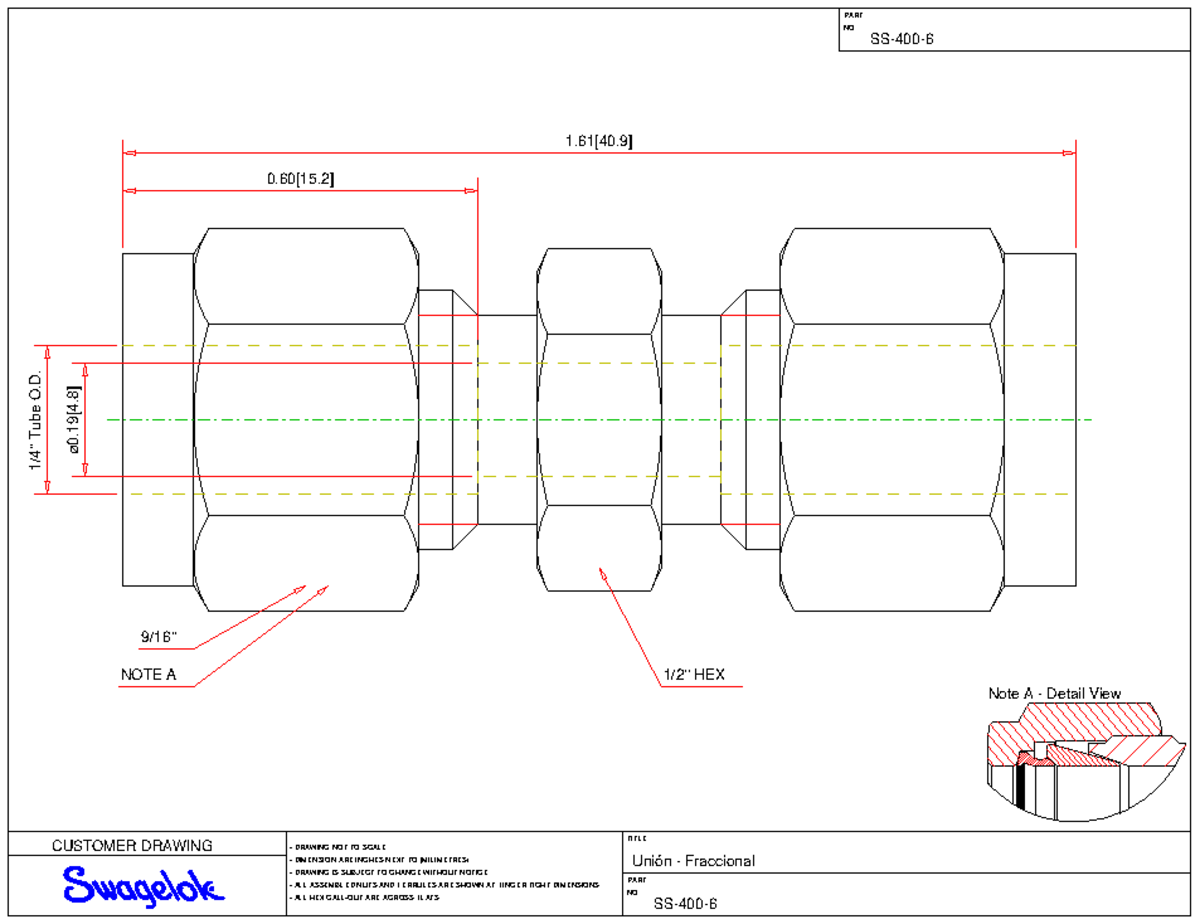 SS 400 6 Swagelok Company Sales Drawing 05 17 2024 - La Materia y sus ...