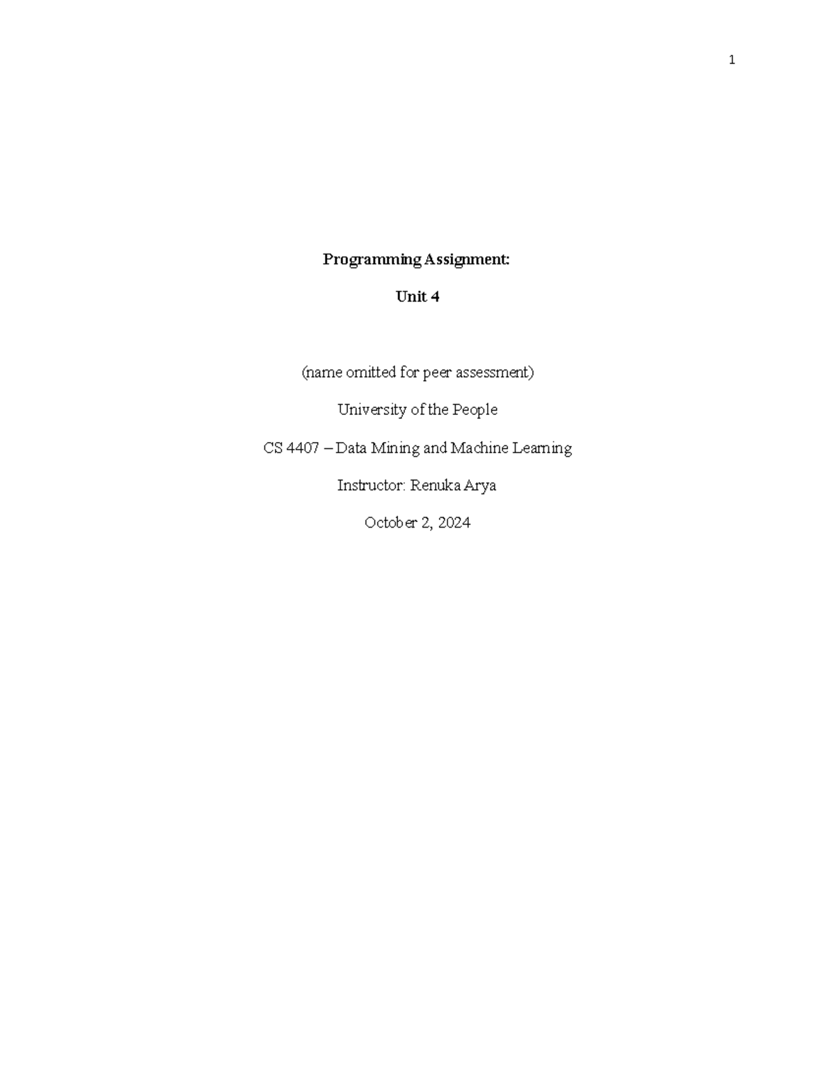 PA4 - Programming Assignment W5 CS3307 - Programming Assignment: Unit 4 (name omitted for peer ...