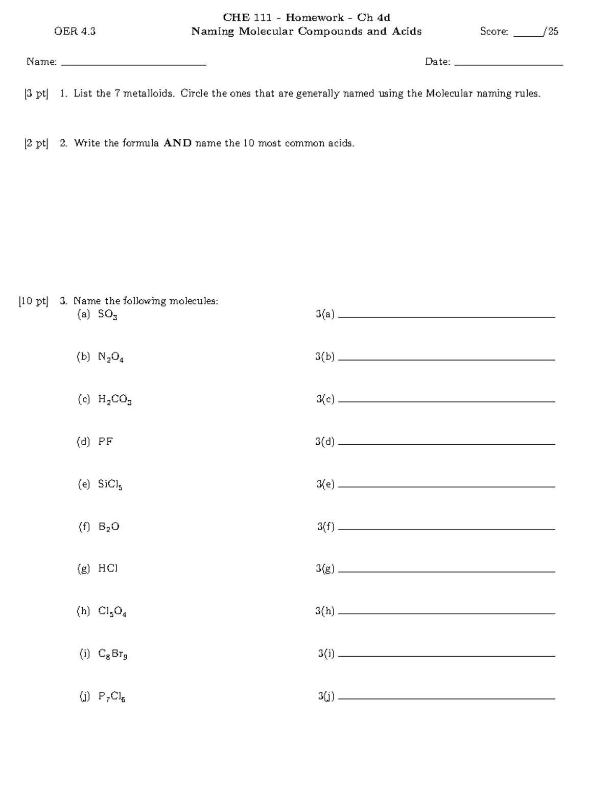CHE Homework - homework - OER 4. CHE 111 - Homework - Ch 4d Naming ...