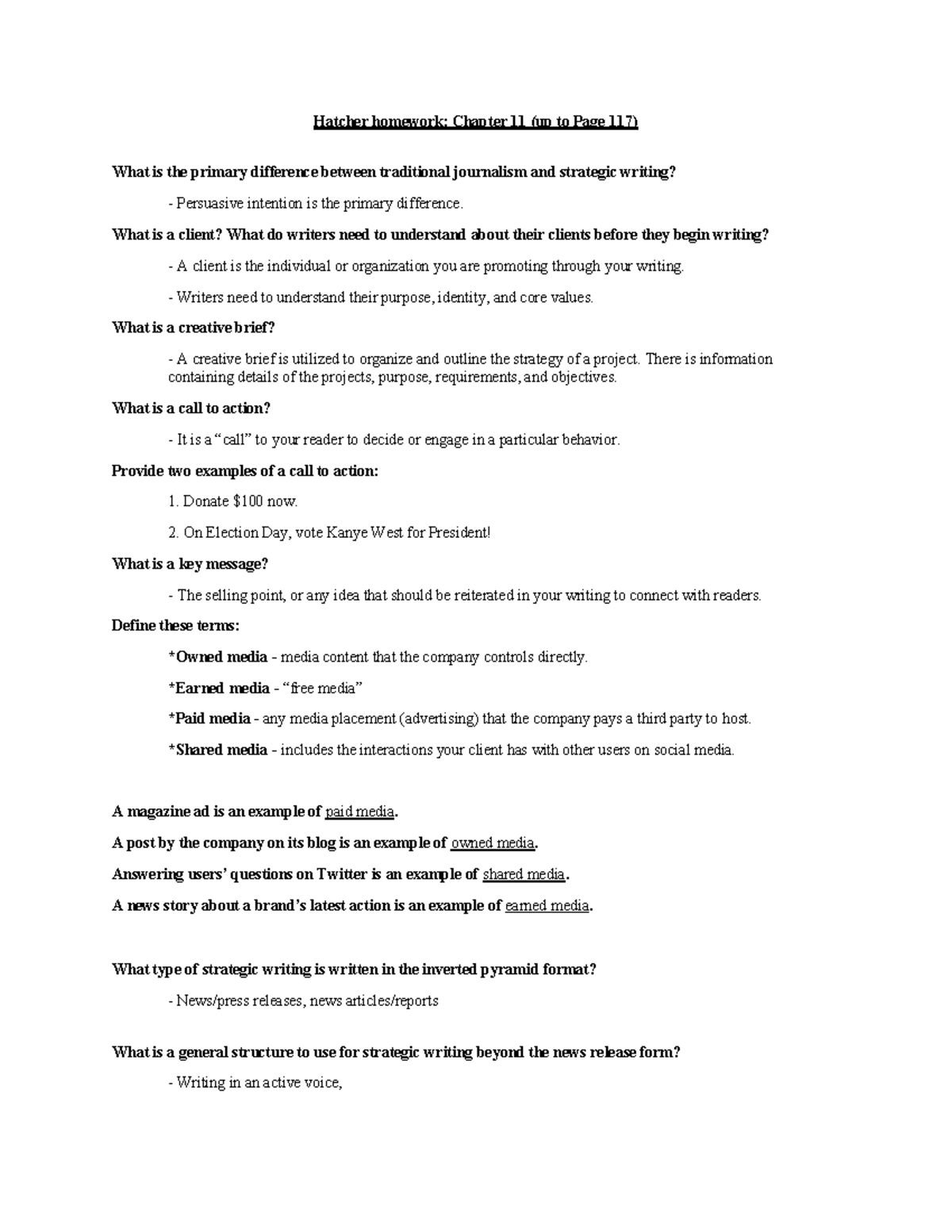 Hatcher, Chapter 11 Worksheet - Marullo - Hatcher homework: Chapter 11 ...