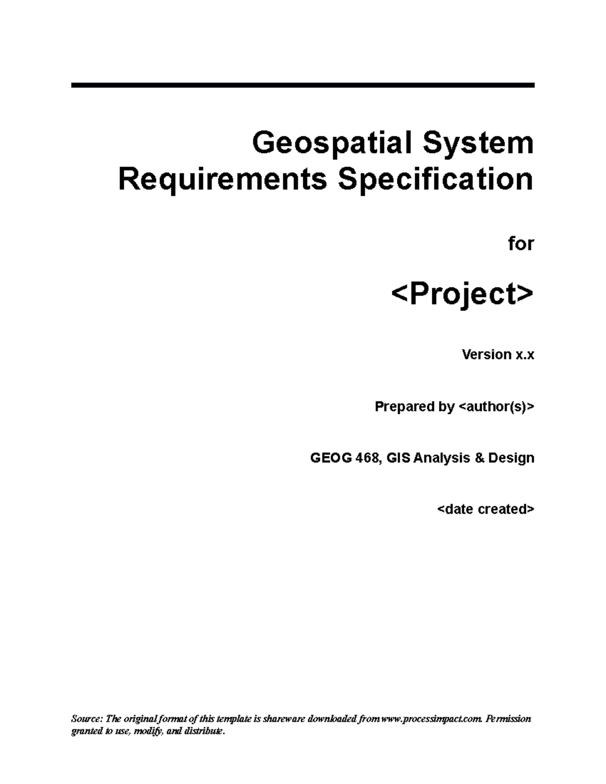 Geog 468 Project Template - Geospatial System Requirements ...