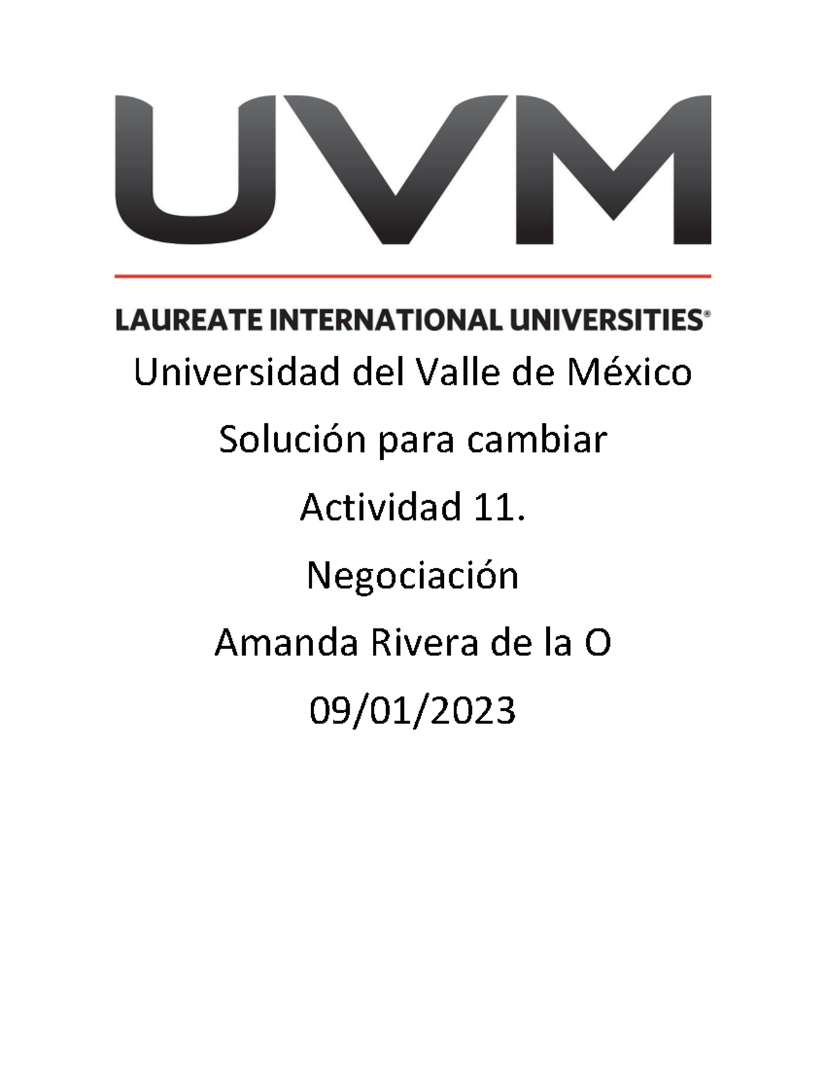 A10 ARO SC - tareas - Universidad del Valle de México Solución para ...