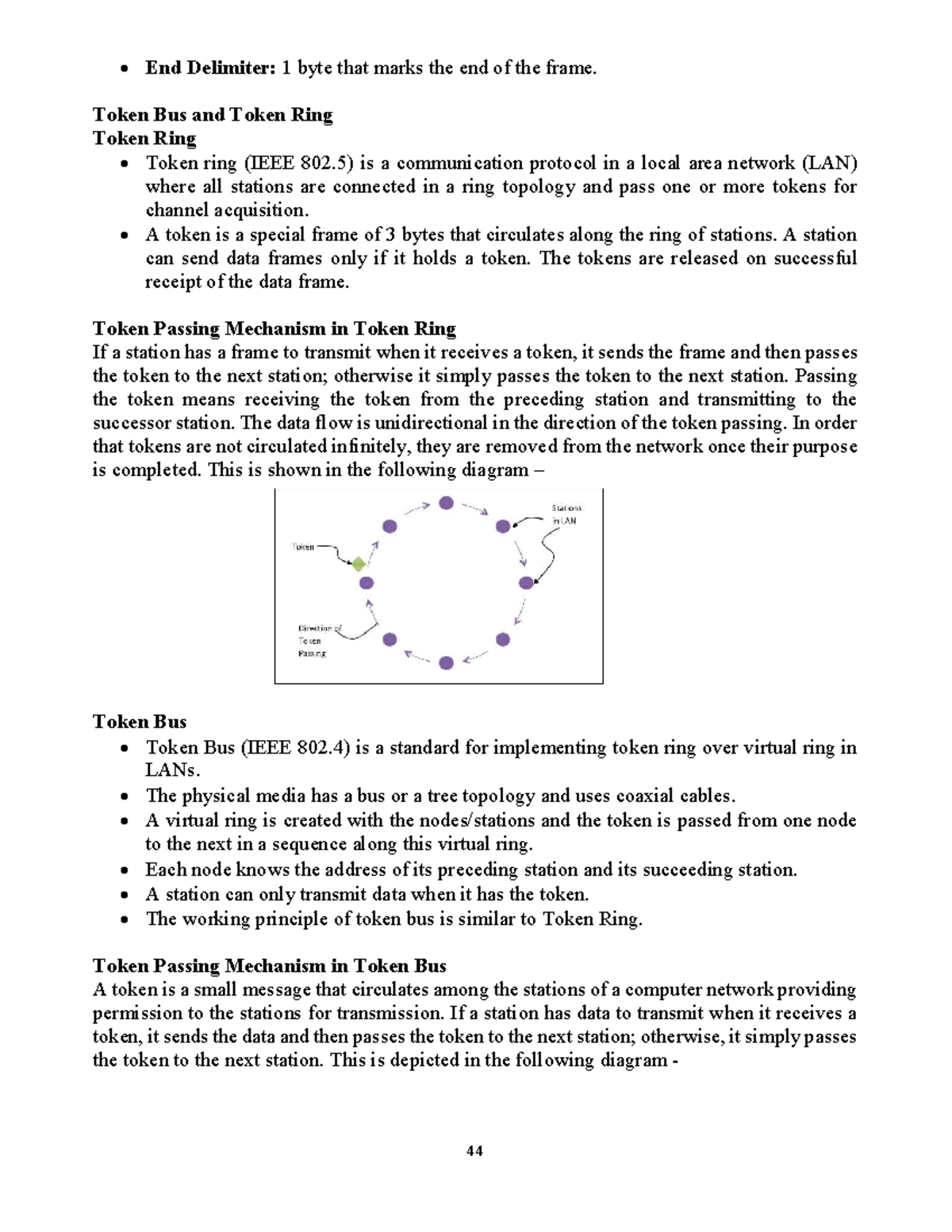 CN-5 - Network protocols - End Delimiter: 1 te that marks the end of ...