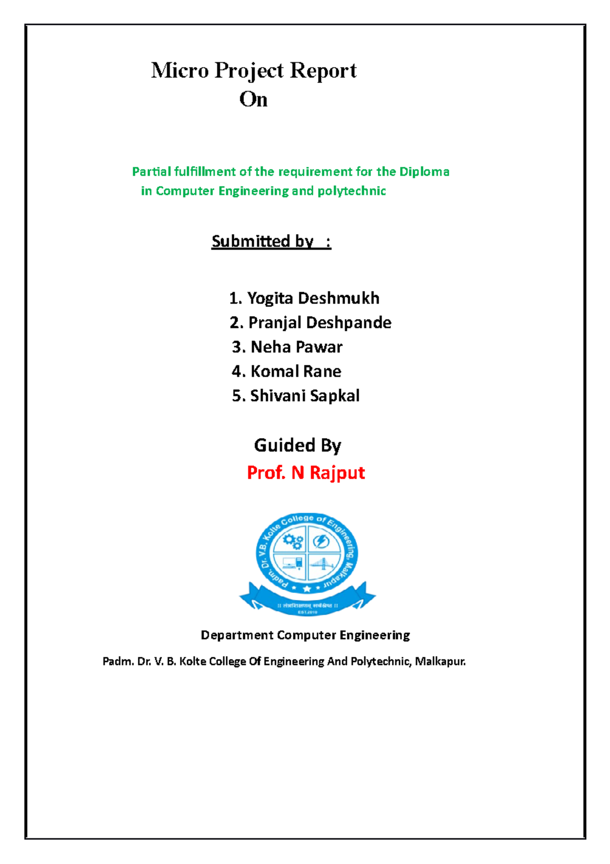 Types Of Bonds.docx mpe - Micro Project Report On Partial fulfillment ...