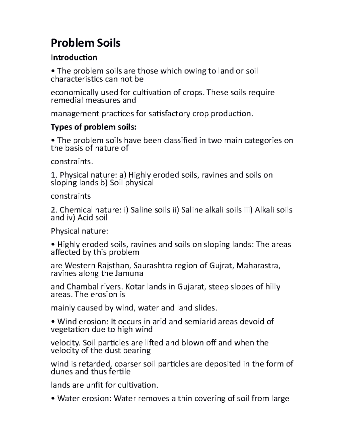 Problem Soils - Problem Soils Introduction The problem soils are those ...