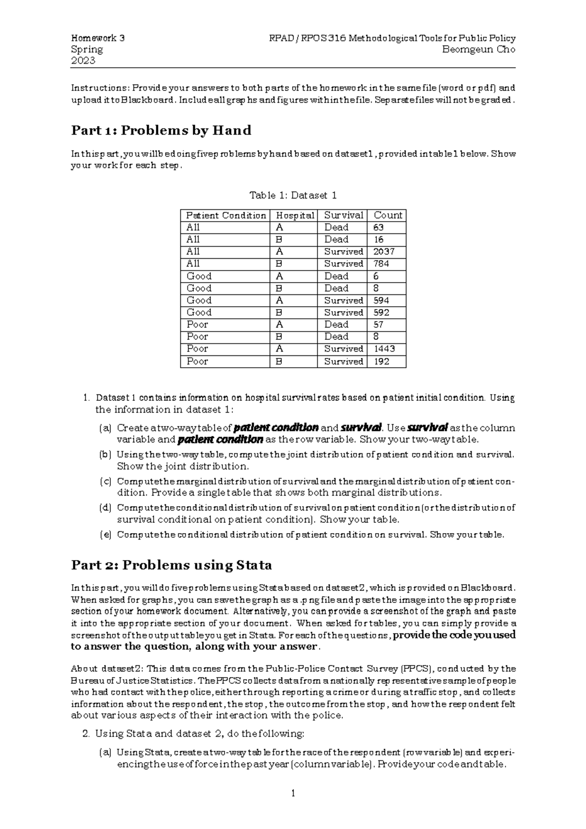 RPAD316 Homework 3 - Homework 3 Spring 2023 RPAD/RPOS 316 ...
