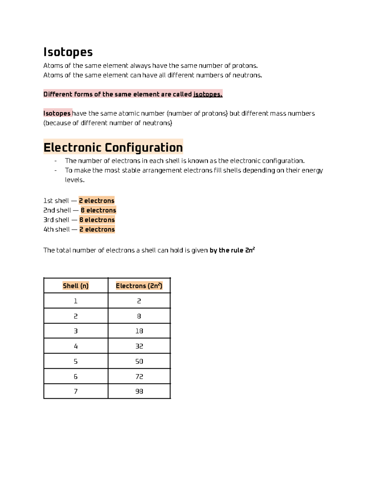 Isotopes - Chemistry semester 2 notes - Studocu