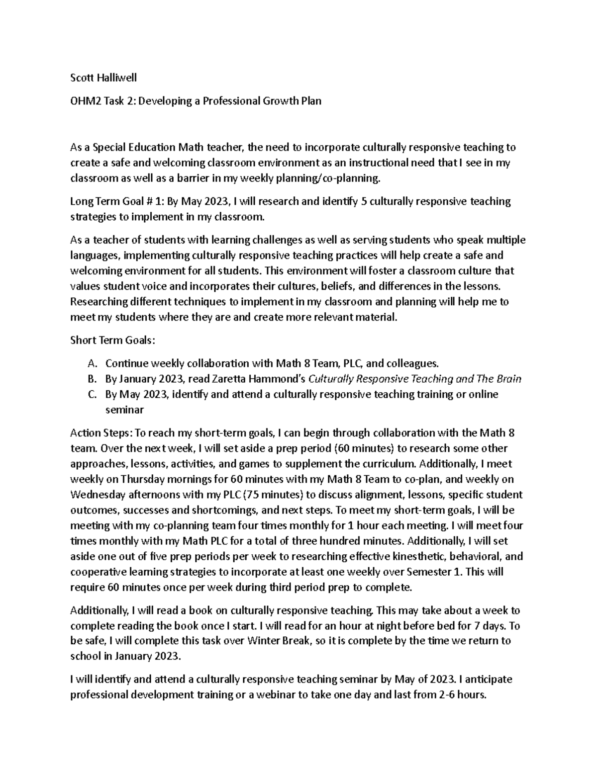 OHM2 Task 2 - Task 2 - D182 - WGU - Studocu