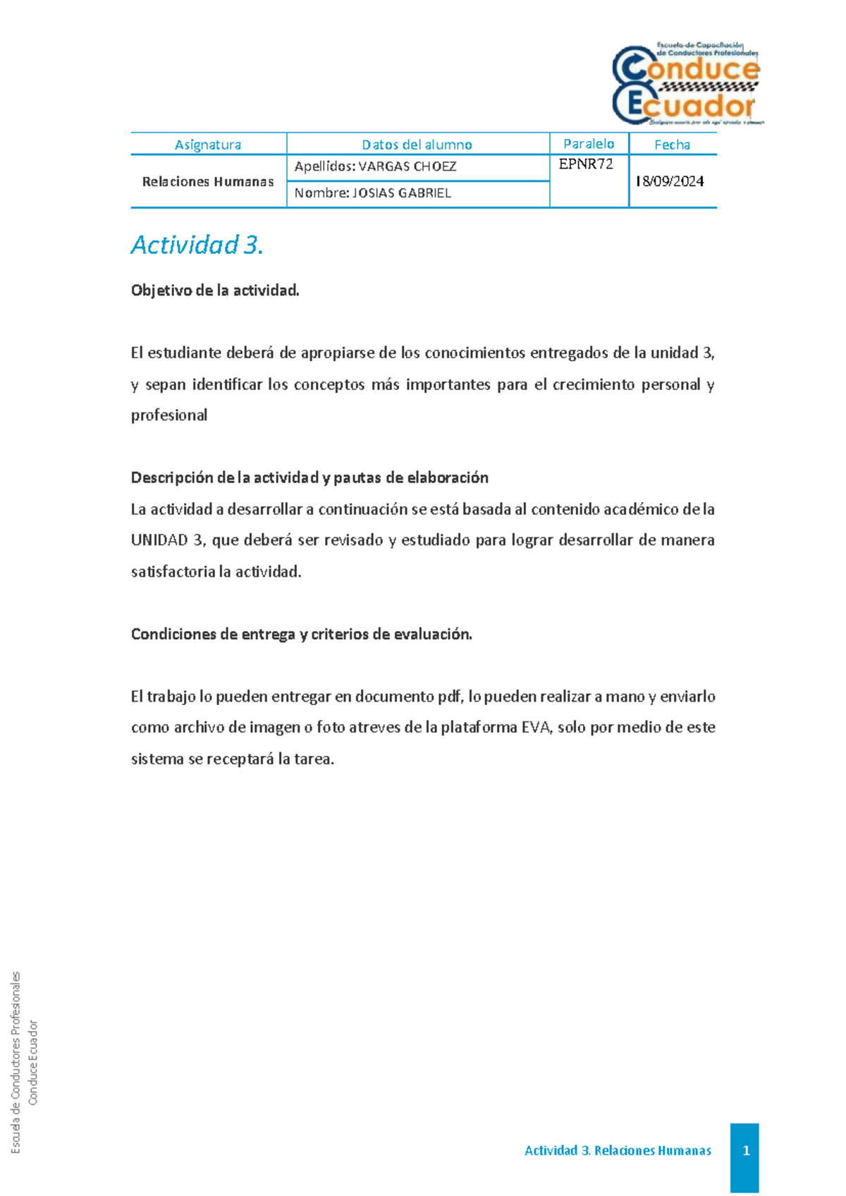 Relaciones HUmanas - Actividad 3 terminada - Relaciones Humanas ...