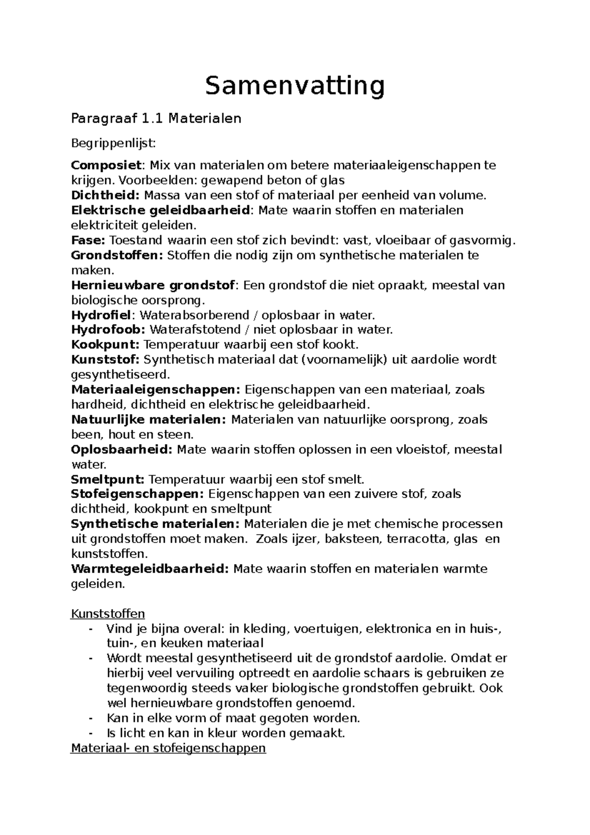 Scheikunde samenvatting par 1 en 2 - Samenvatting Paragraaf 1 ...