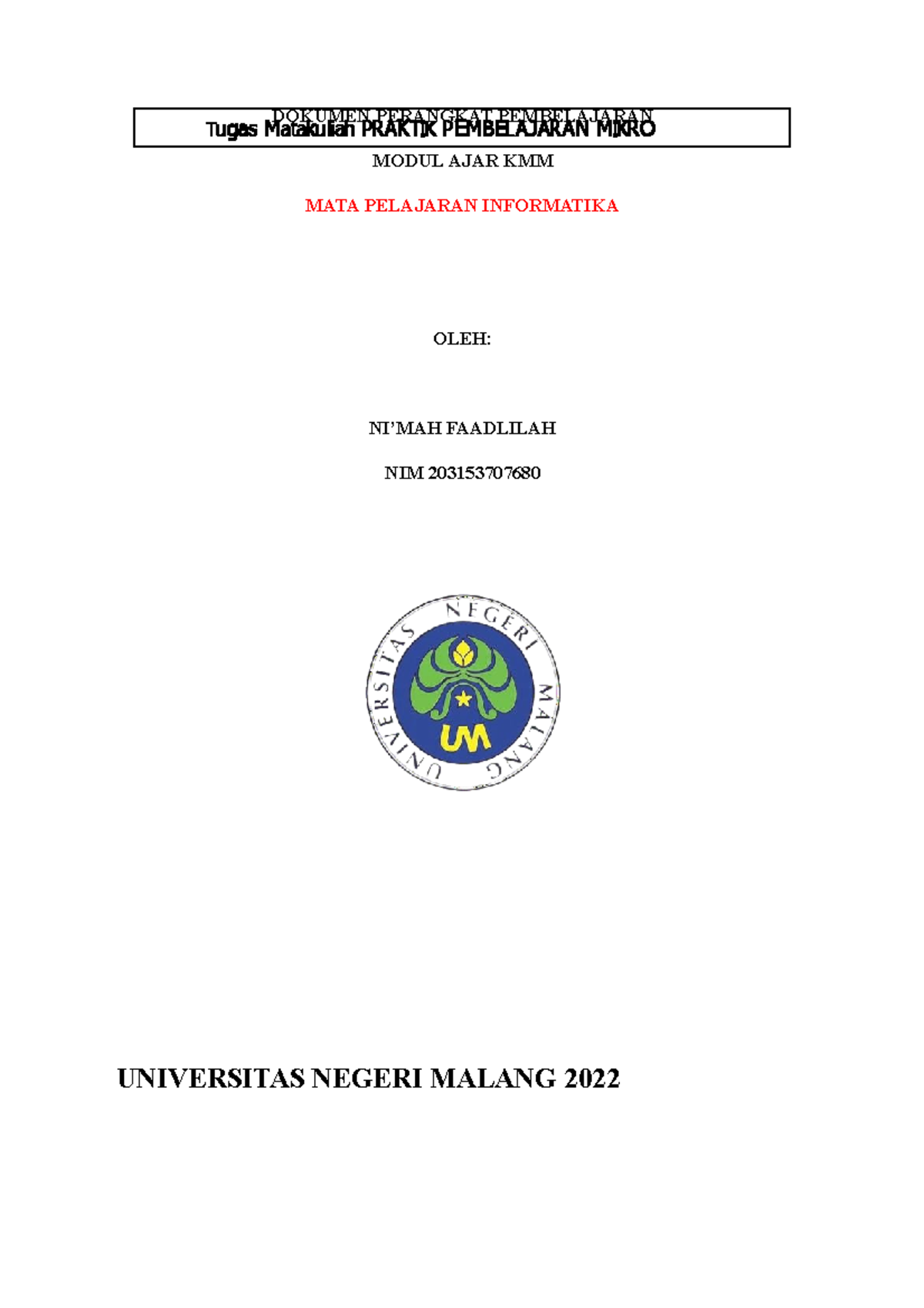 Contoh PPM2022 Modul Ajar IKM Hardware Software (Termasuk bahan ajar ...