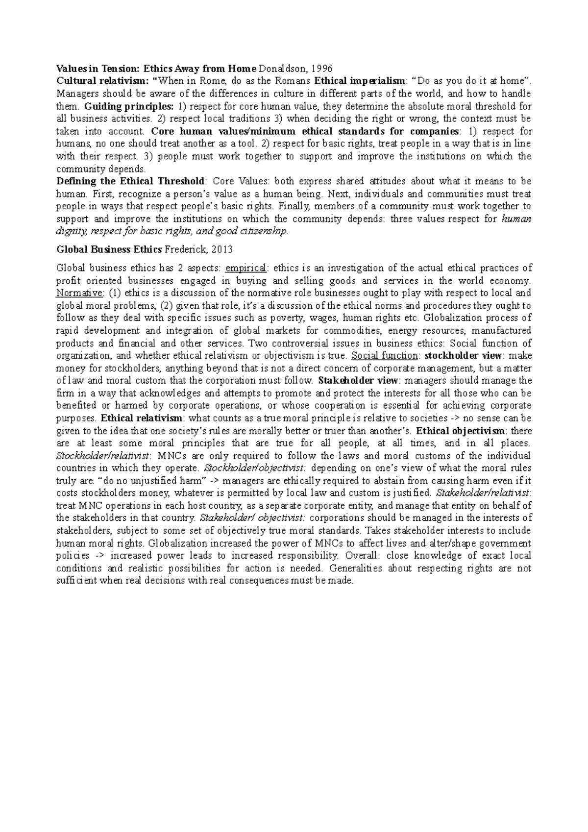 week 41 mcd donaldson, frederick - Values in Tension: Ethics Away from ...