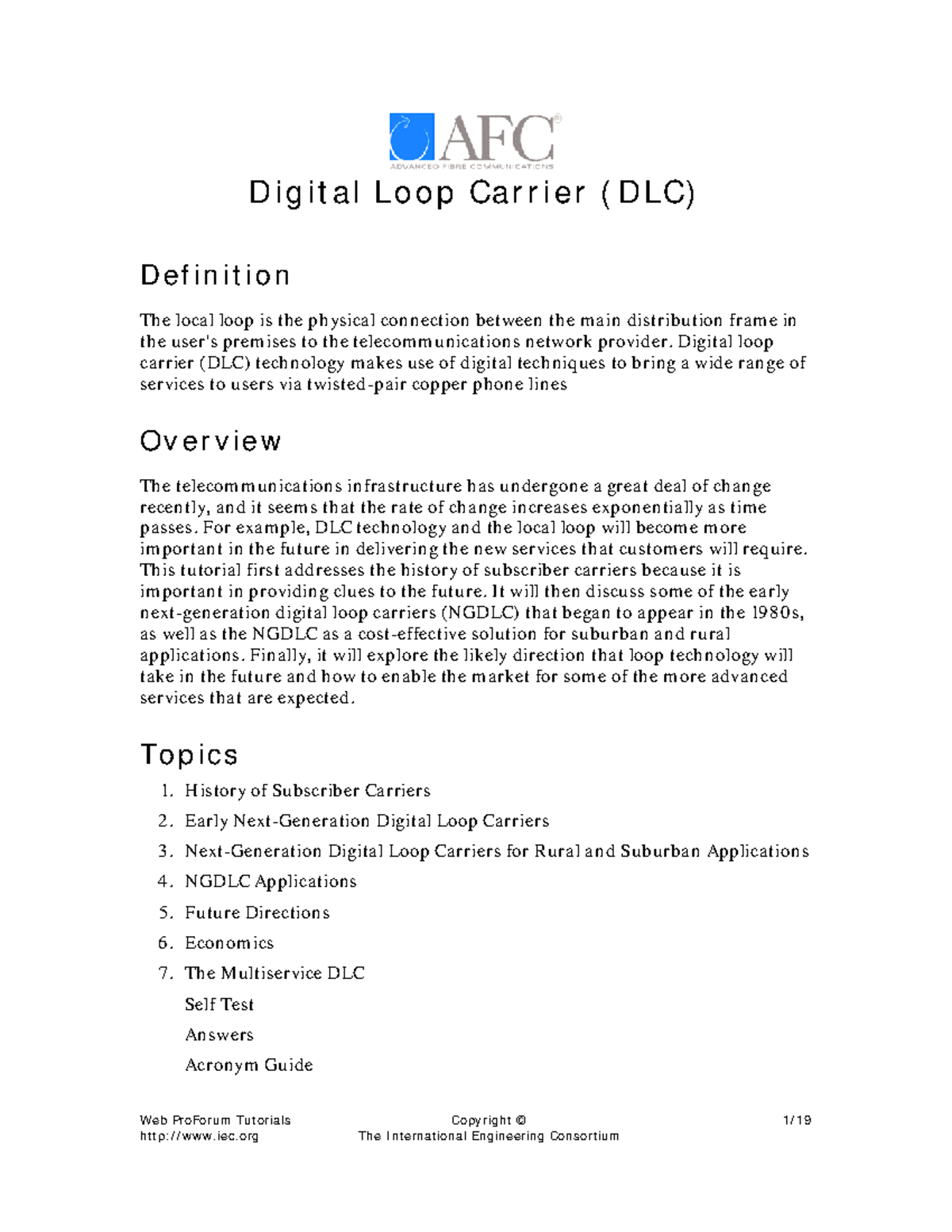 DLC - notes - Web Pr oFor um Tut or ials Copyr ight © 1/ 19 D ig it a l ...