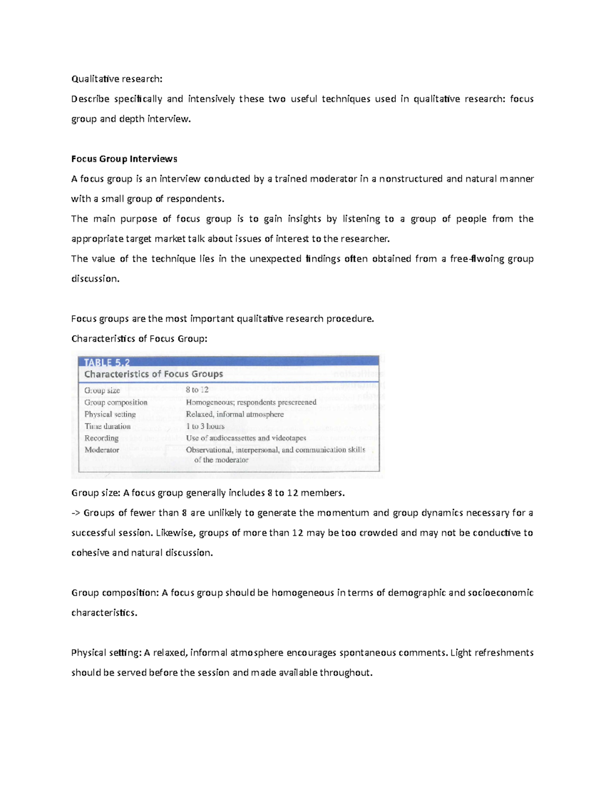 Topic 2 - Qualitative research - Qualitative research: Describe ...