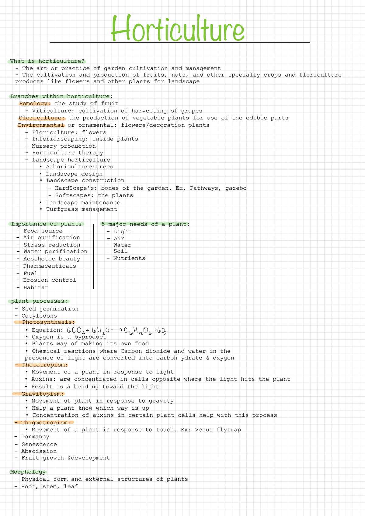 Horticulture notes - Horticulture What is horticulture? The art or ...