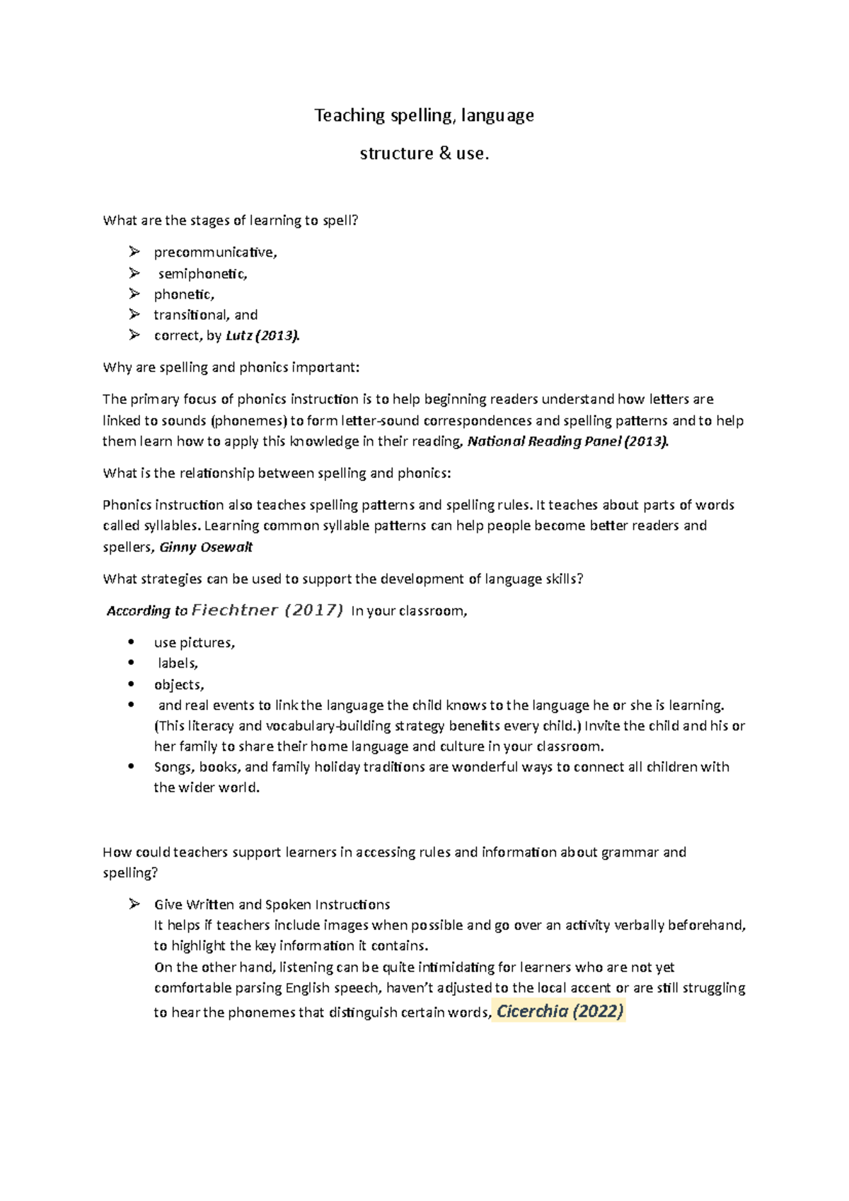 Teaching spelling - group task in class - Teaching spelling, language ...