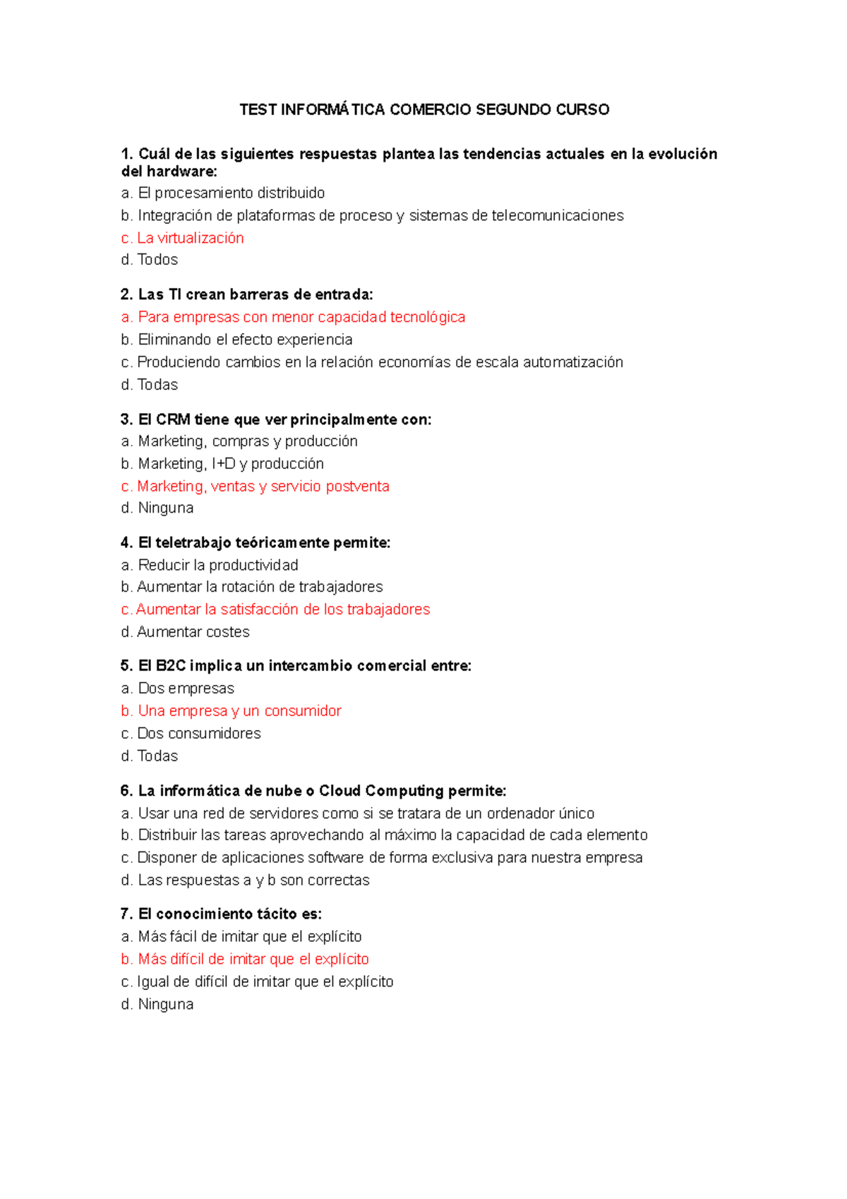 Examen test informática - TEST INFORMÁTICA COMERCIO SEGUNDO CURSO Cuál ...