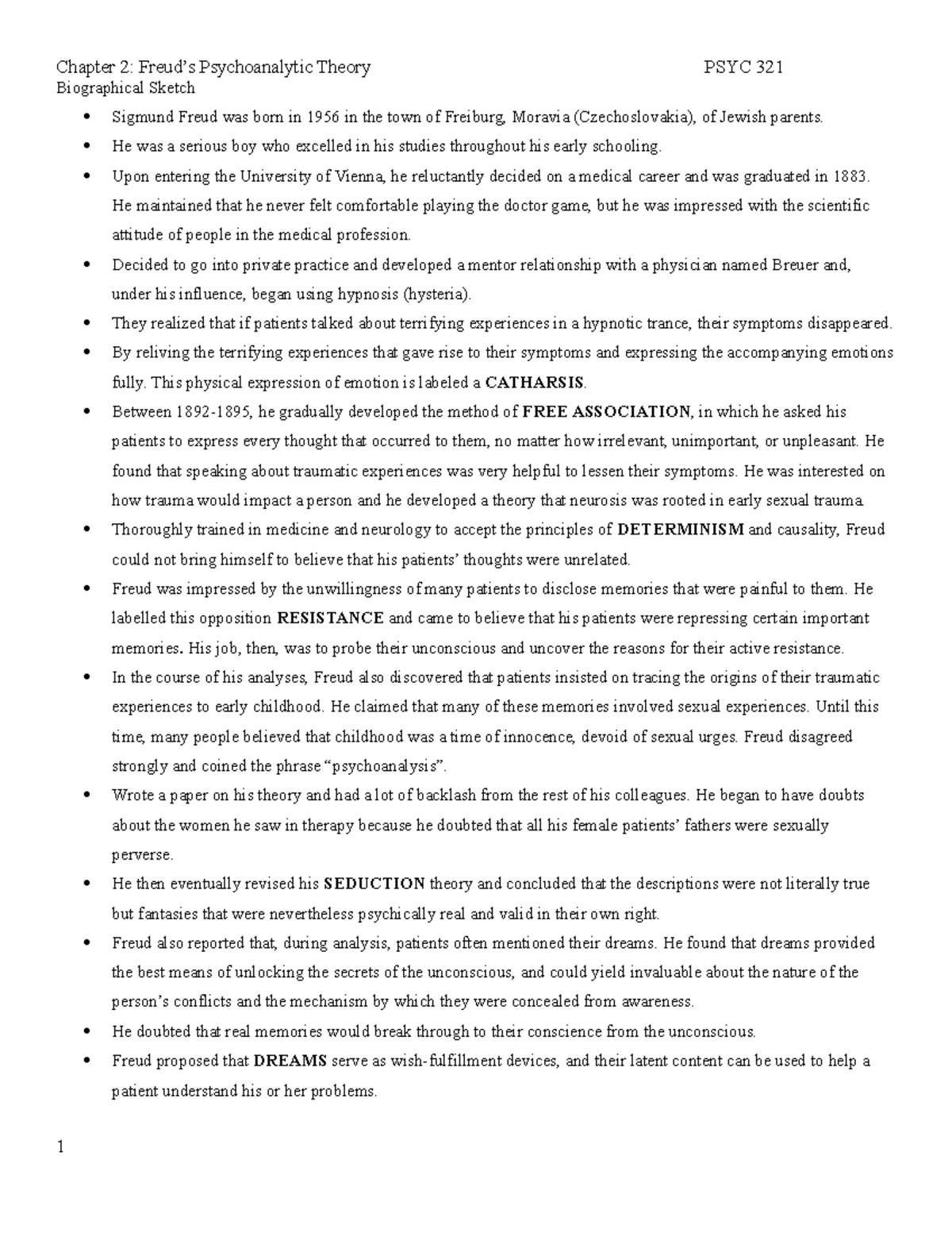 Chapter 2 in personality - Chapter 2: Freud’s Psychoanalytic Theory ...