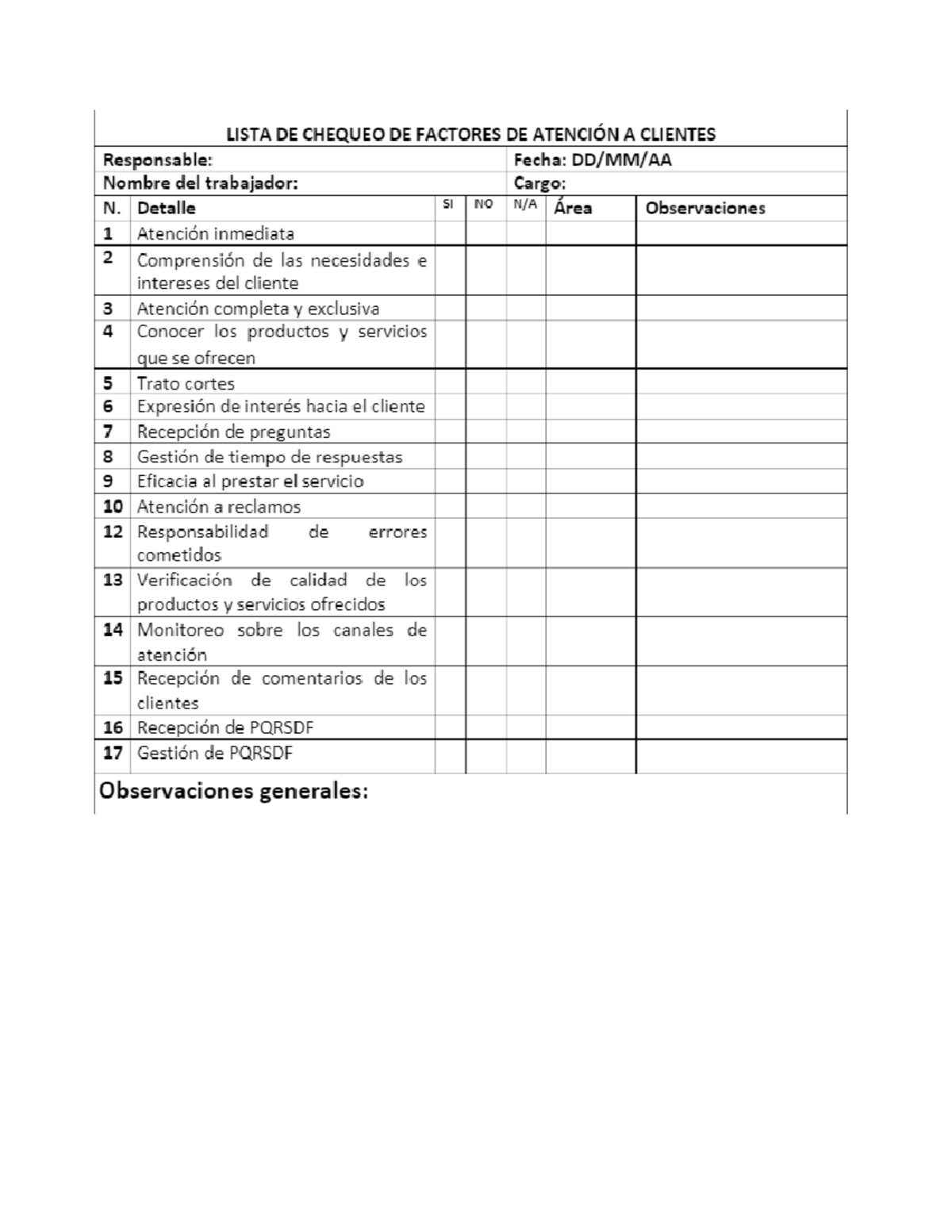 Lista de chequeo - administracion financiera - Studocu