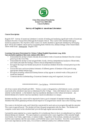 Pdfcoffee - ENGLISH LITERARTURE - A Survey of American Literature This ...