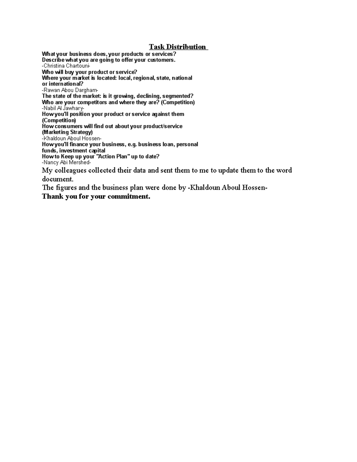 Task distribution - Business - Task Distribution What your business ...