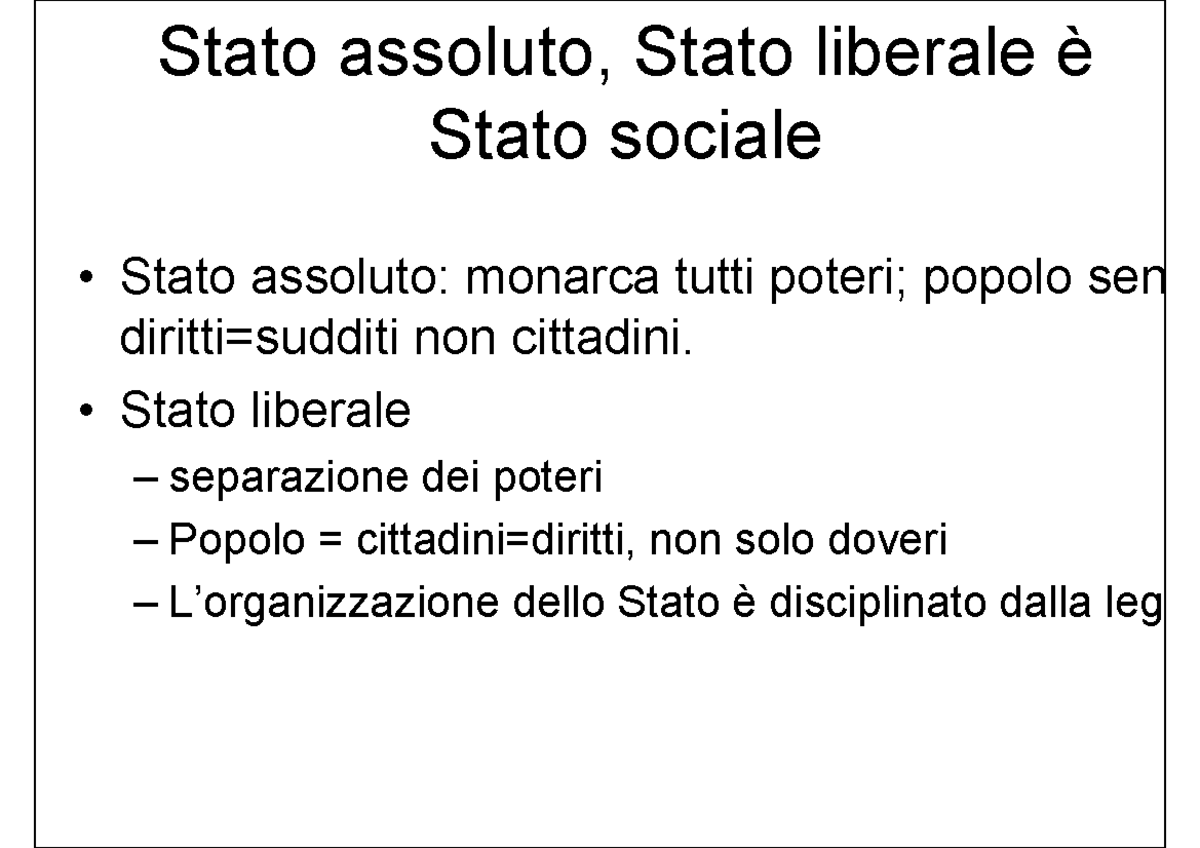 Cittadinanza E Costituzione - Stato assoluto, Stato liberale è Stato ...