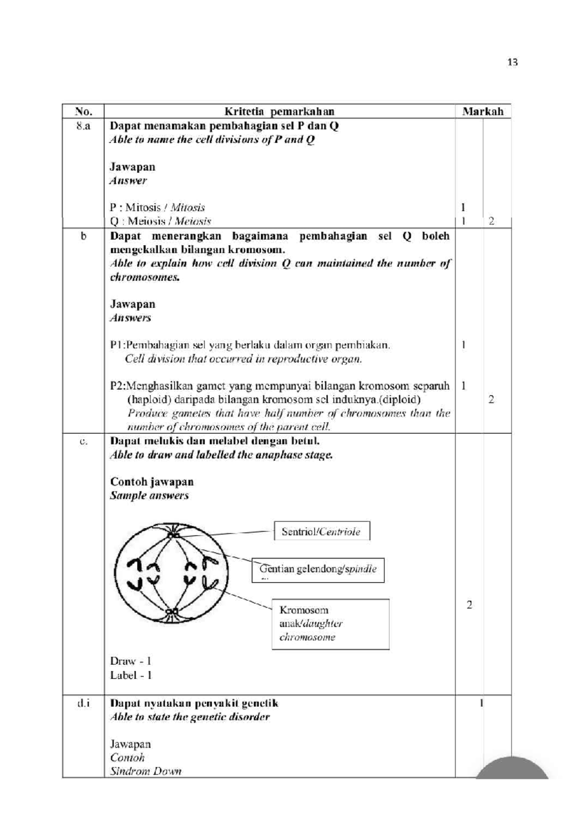 Jawapan bio t4 bab 6 - abababbaba - 13 No. Kritetia pemarkahan Markah 8 ...