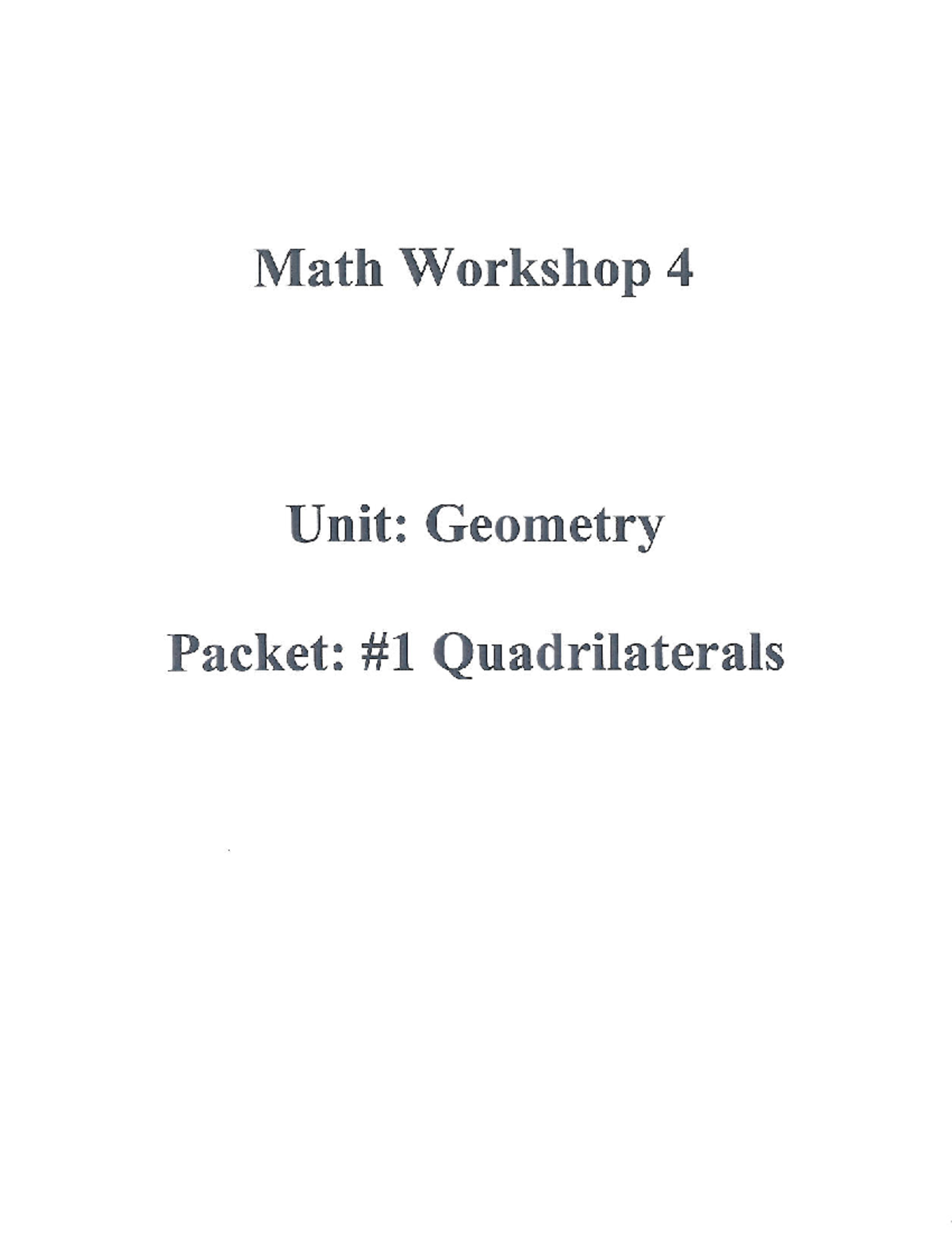 Quadrilaterals packet - Studocu