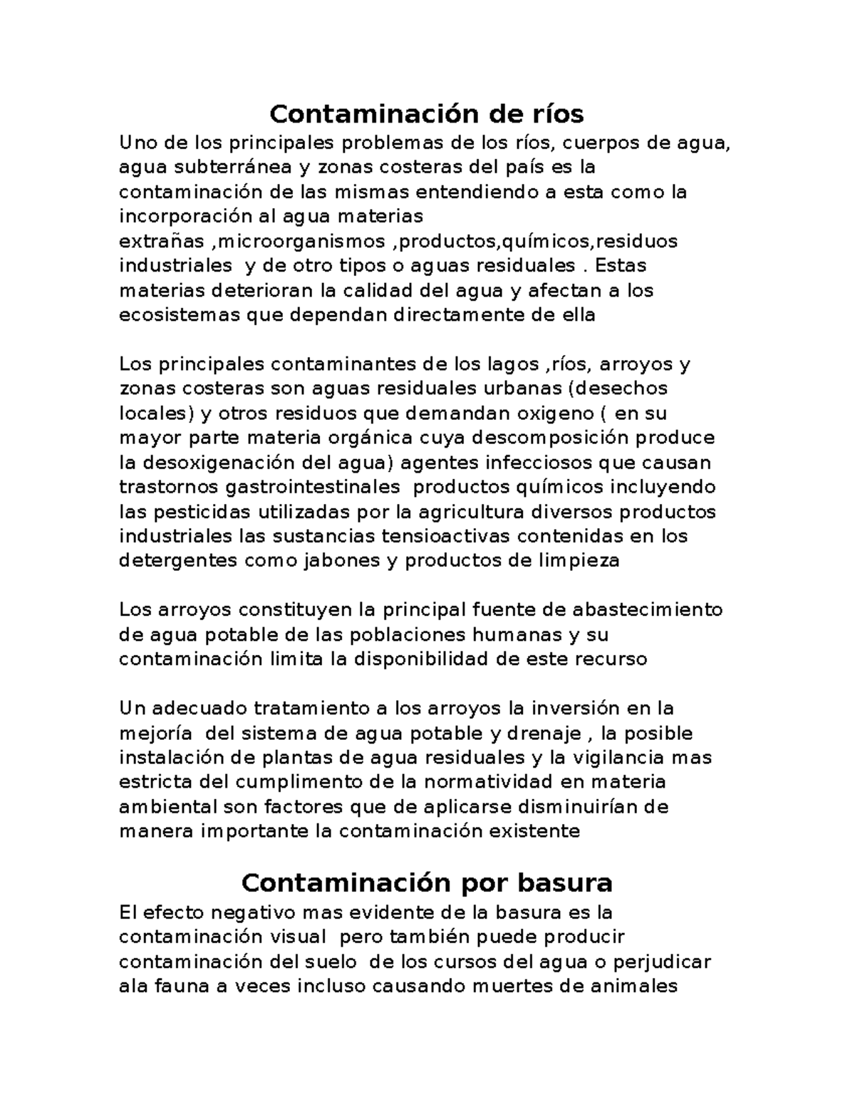 Contaminación de ríos - contamnacion de rios y basuraa - Contaminación ...